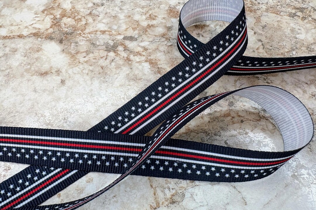 Red Line Grosgrain Ribbon 5/8 Inch Wide - Etsy