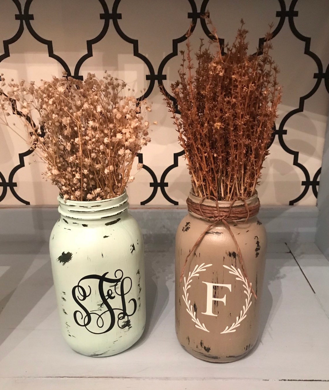 Personalized Mason Jars Farmhouse Decor - Etsy