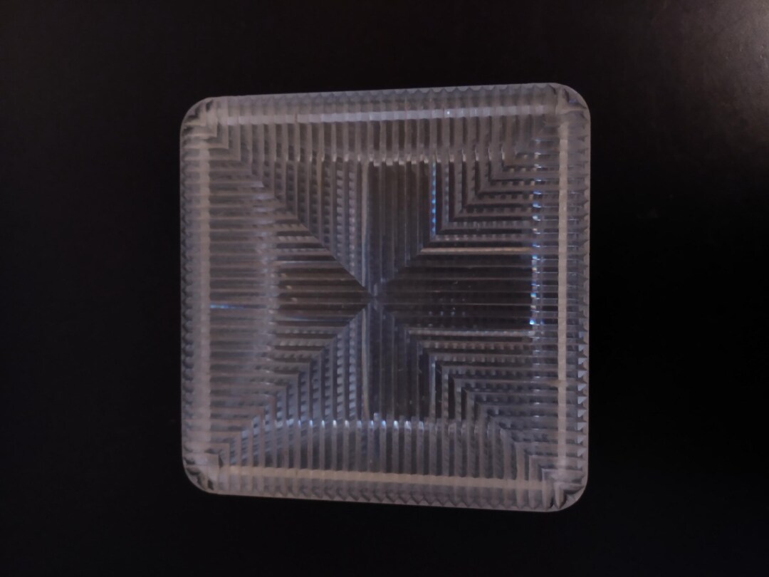 Vintage Clear Acrylic Diamond Cut All Purpose Trinket Box 4 in X 4 In ...
