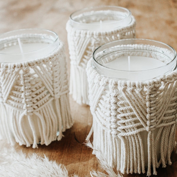 Macrame Candle Holder - Etsy