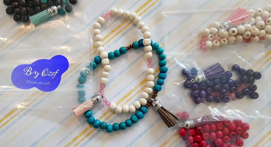DIY Prayer Bracelets for boys girls/33 Bead Tasbih Craft kit for kids ...