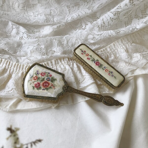 Antique Hair Brush Vanity Set - Etsy