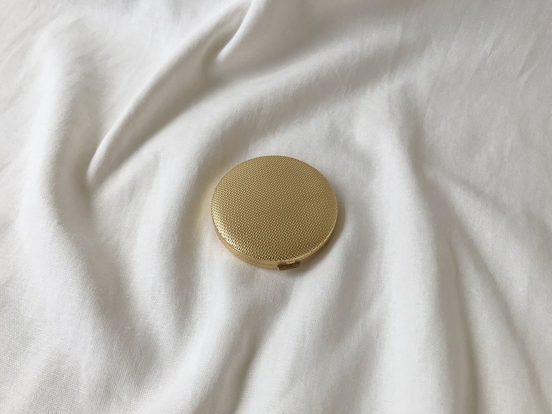 Vintage Coty Gold Tone Metal Compact, Elegant Compact, Gold Plated ...