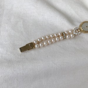 Vintage AVON Gold Tone Metal and Faux Pearls Women Watch, Original Box ...