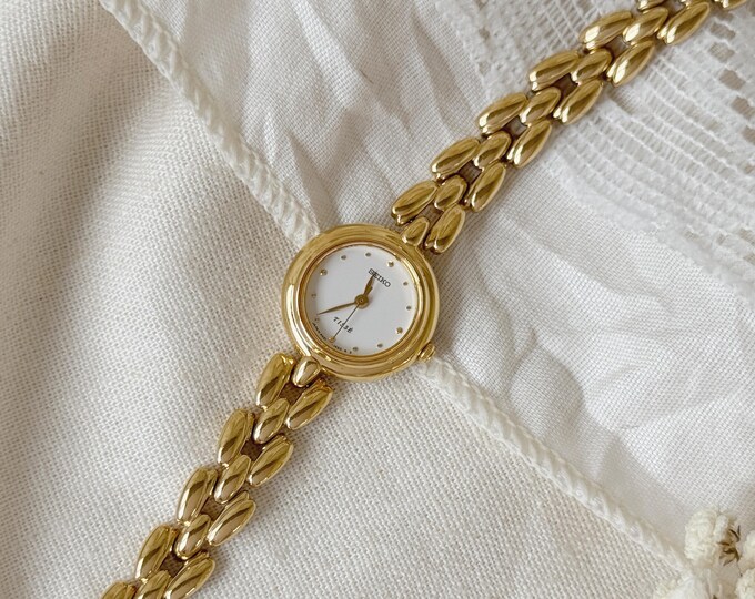 Vintage SEIKO TISSE Gold Tone Metal Women Watch, Quartz Movement ...
