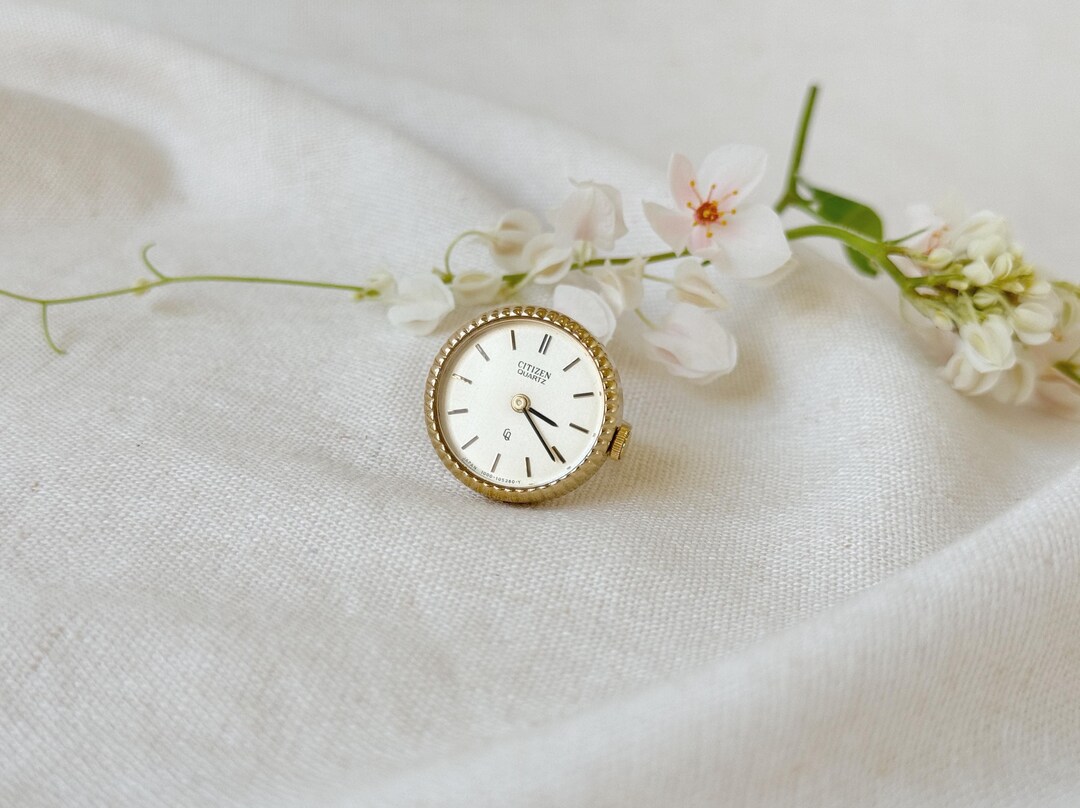 Vintage CITIZEN Gold Plated Ring Watch, Made in Japan, Quartz Watch ...