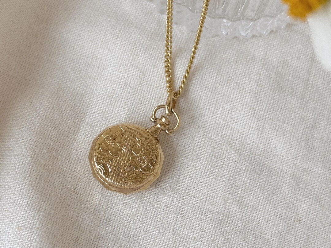 Vintage Tissot Gold Tone Metal Pendant Watch With Chain Necklace ...