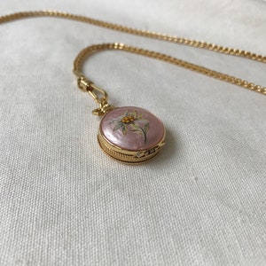 Vintage ITRACO Pocket Watch With Floral Design, Quartz Watch, Swiss ...