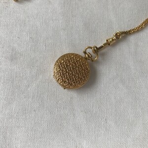 Vintage ITRACO Pocket Watch With Floral Design, Quartz Watch, Swiss ...