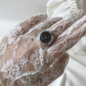 Rare Vintage SEIKO White Gold Plating AWGP Ring Watch, 17 Jewels ...