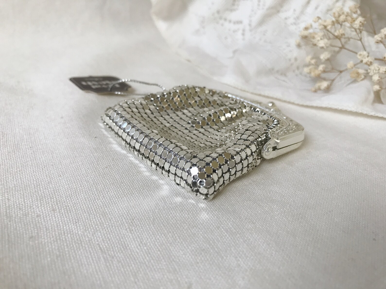 Royal Mesh Japan Silver Tone Mesh Metal Small Coin Purse, Vintage Coin ...