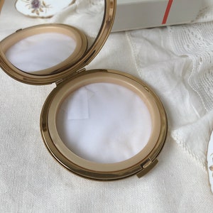 Vintage Stratton Gold Tone Metal Compact and Lipview With Floral Design ...