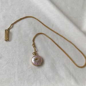 Vintage ITRACO Pocket Watch With Floral Design, Quartz Watch, Swiss ...