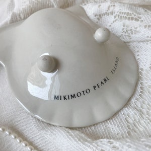 Vintage MIKIMOTO PEARL ISLAND Shell Shaped Dish/ashtray, Ceramic ...