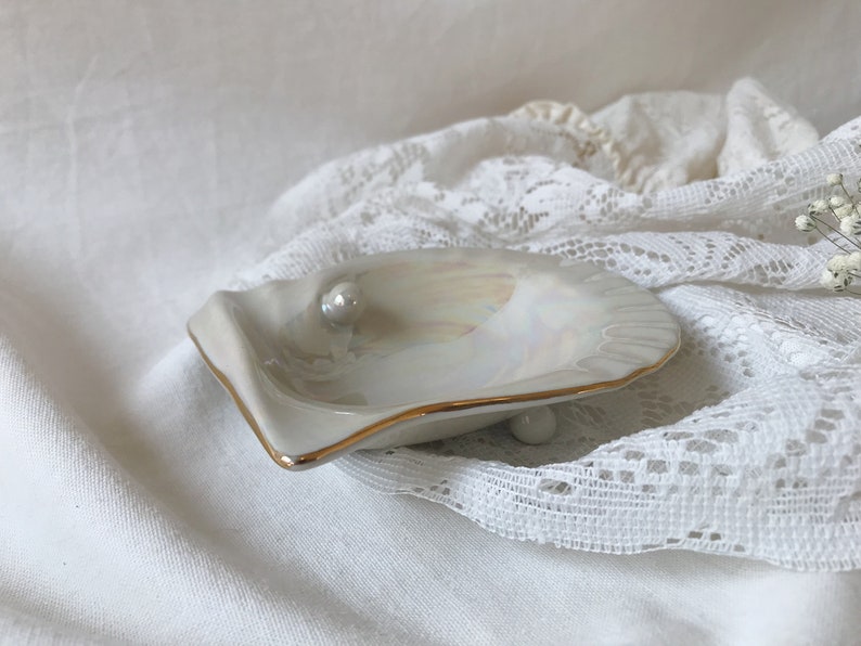 Vintage MIKIMOTO PEARL ISLAND Shell Shaped Dish/ashtray - Etsy