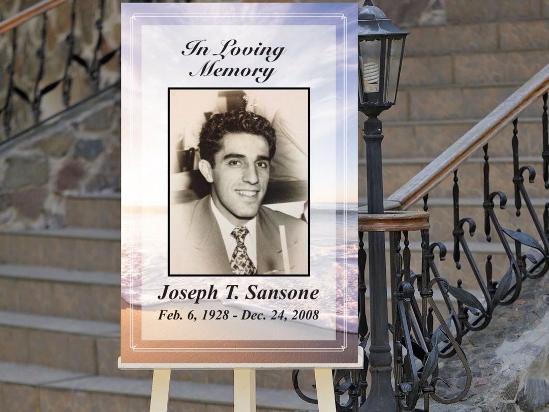 Custom Memorial Poster With Personalized Photo for Funerals 24"x36 ...