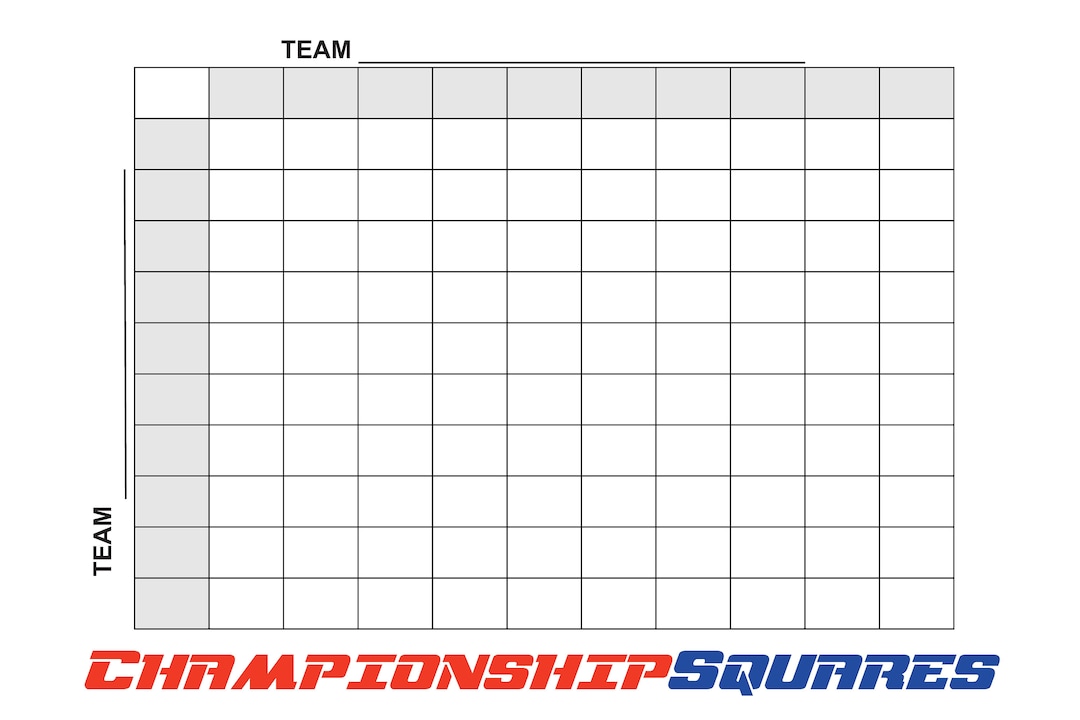 Reusable Super Bowl Football 100 Squares Dry Erase Office Pool 24x36 - Etsy
