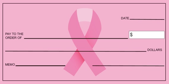 Breast Cancer Awareness Large Dry Erase Presentation Check | Etsy