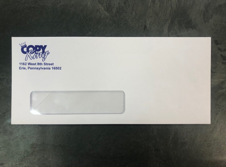No. 10 Business Envelopes With Window Custom Printed Full Color Peel ...