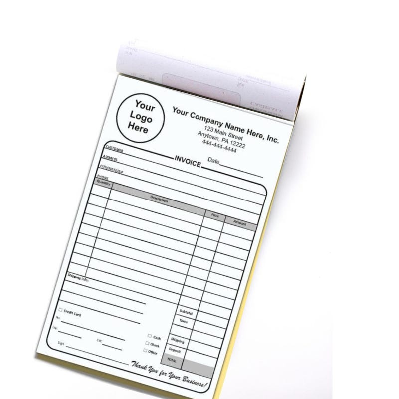 Personalized Receipt Book - Etsy
