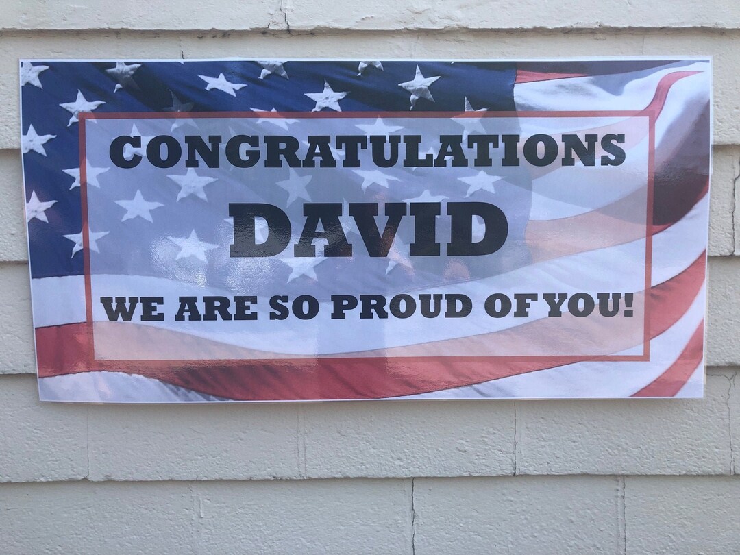 Personalized Welcome Home Military Banner - Custom Soldier, Navy, Army ...