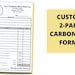 Custom 2-part Invoice Form 8.5 X 5.5 Inches - NCR 2-part Personalized ...