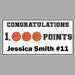 Basketball 1,000 Points Banner - Custom Personalized 1000 Points Banner ...