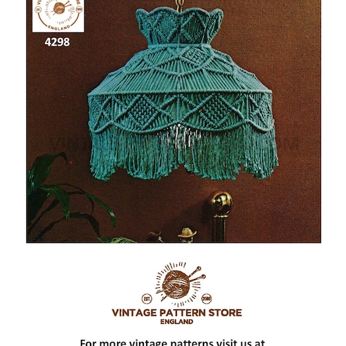 PDF Macrame Lamp Shade Pattern Lampshade Macrame - Etsy