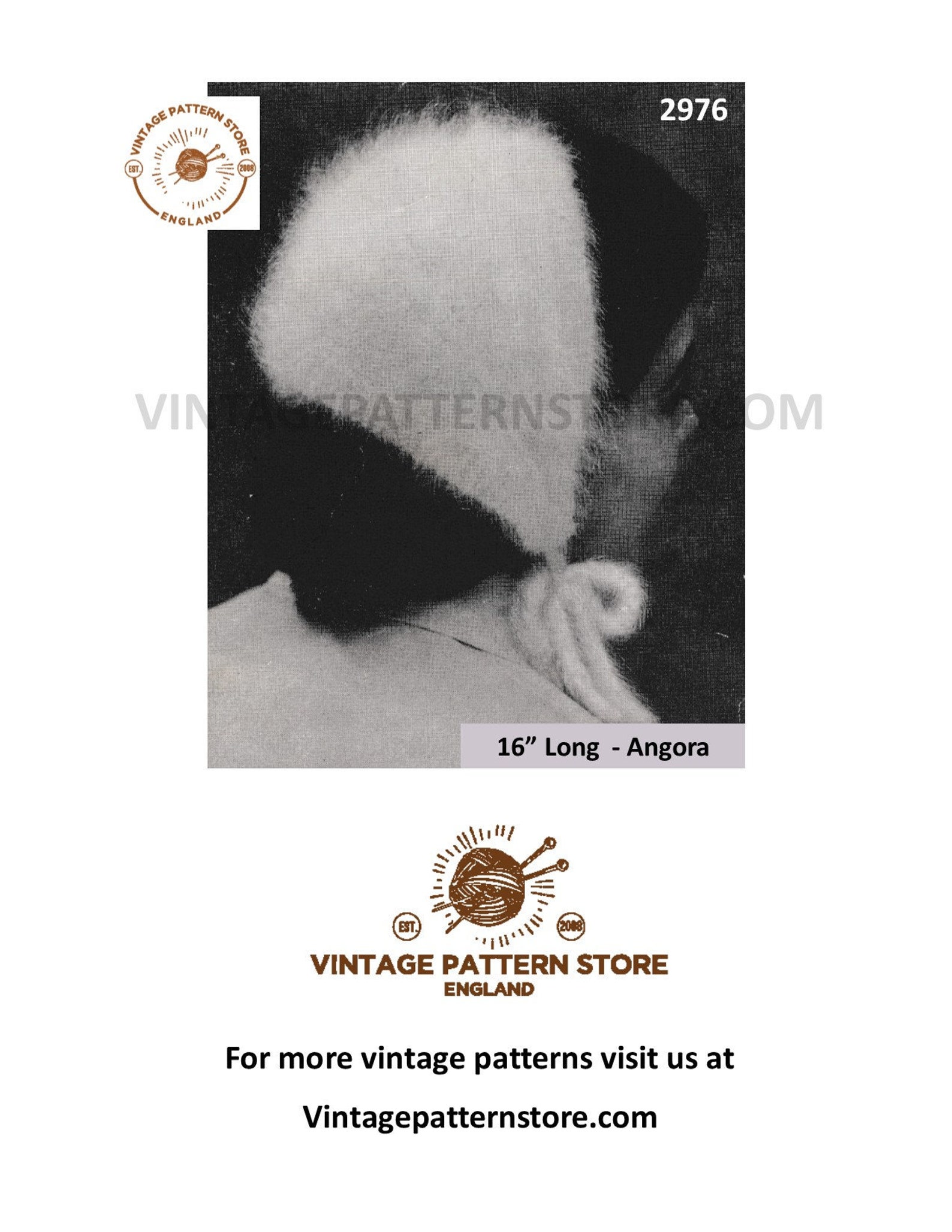 50s Vintage Angora Headband Knitting Pattern (PDF Download) - Etsy