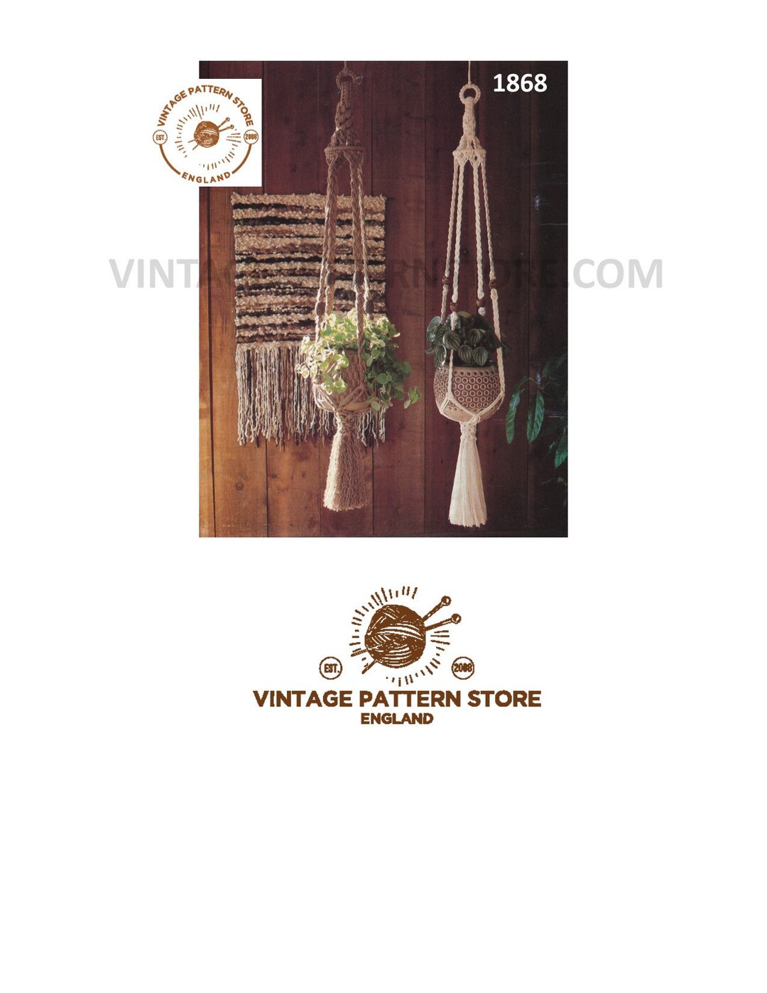 PDF Macrame Pattern, Macrame Plant Hanger Pattern, Macrame Plant Holder ...