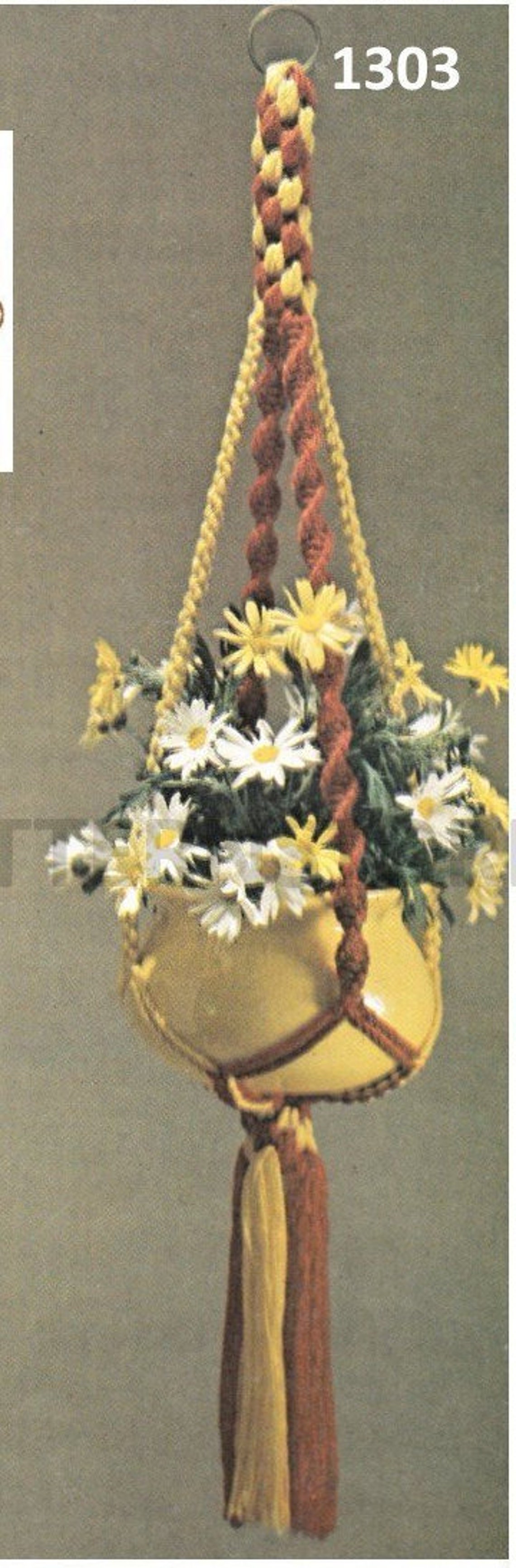 70s Vintage Macrame Plant Hanger Pdf Macrame Pattern 70s - Etsy