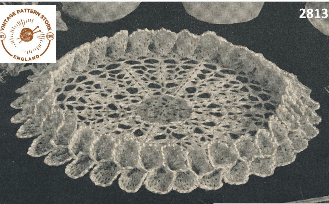 40s Vintage Circular Round Ruffle Edge Lacy Doily Doilies Pdf - Etsy