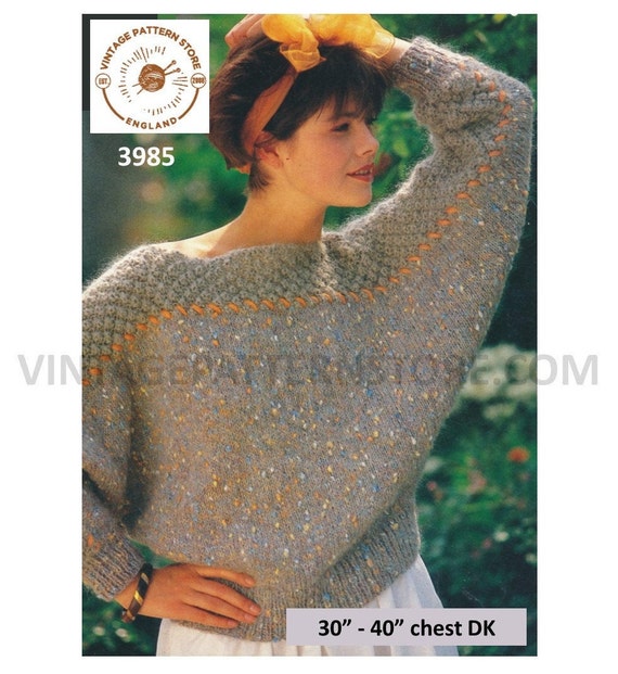 Ladies Womens 90s DK Slash Neck Textured Saddle Shoulder Ladies Womens 90s DK Slash Neck Textured Saddle Shoulder