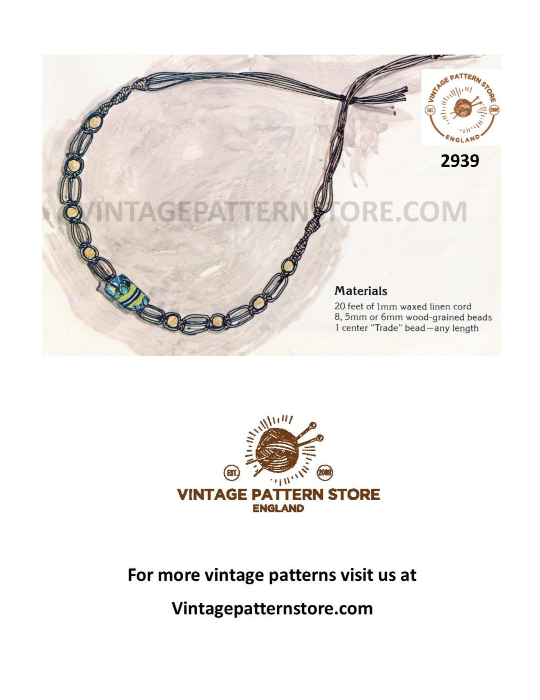 PDF Macrame Patterns, Macrame Choker Pattern, Macrame Necklace Pattern ...