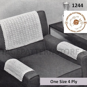 70s Vintage 4 Ply Sofa and Chair Arm Rest and Back Protector Pdf ...