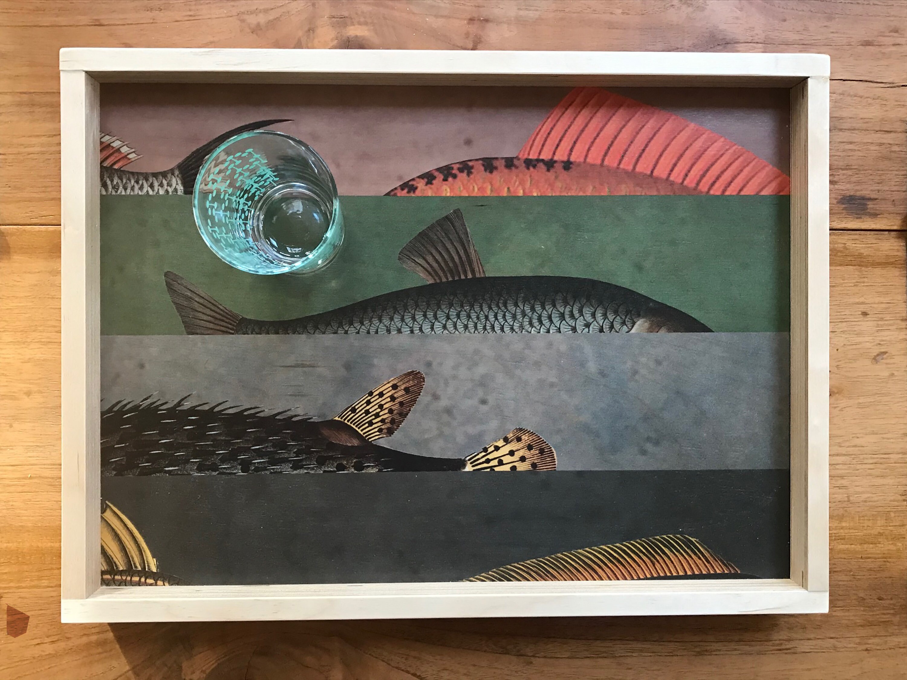 Rectangular Fish Print Serving Tray Fish Tails Decorative - Etsy