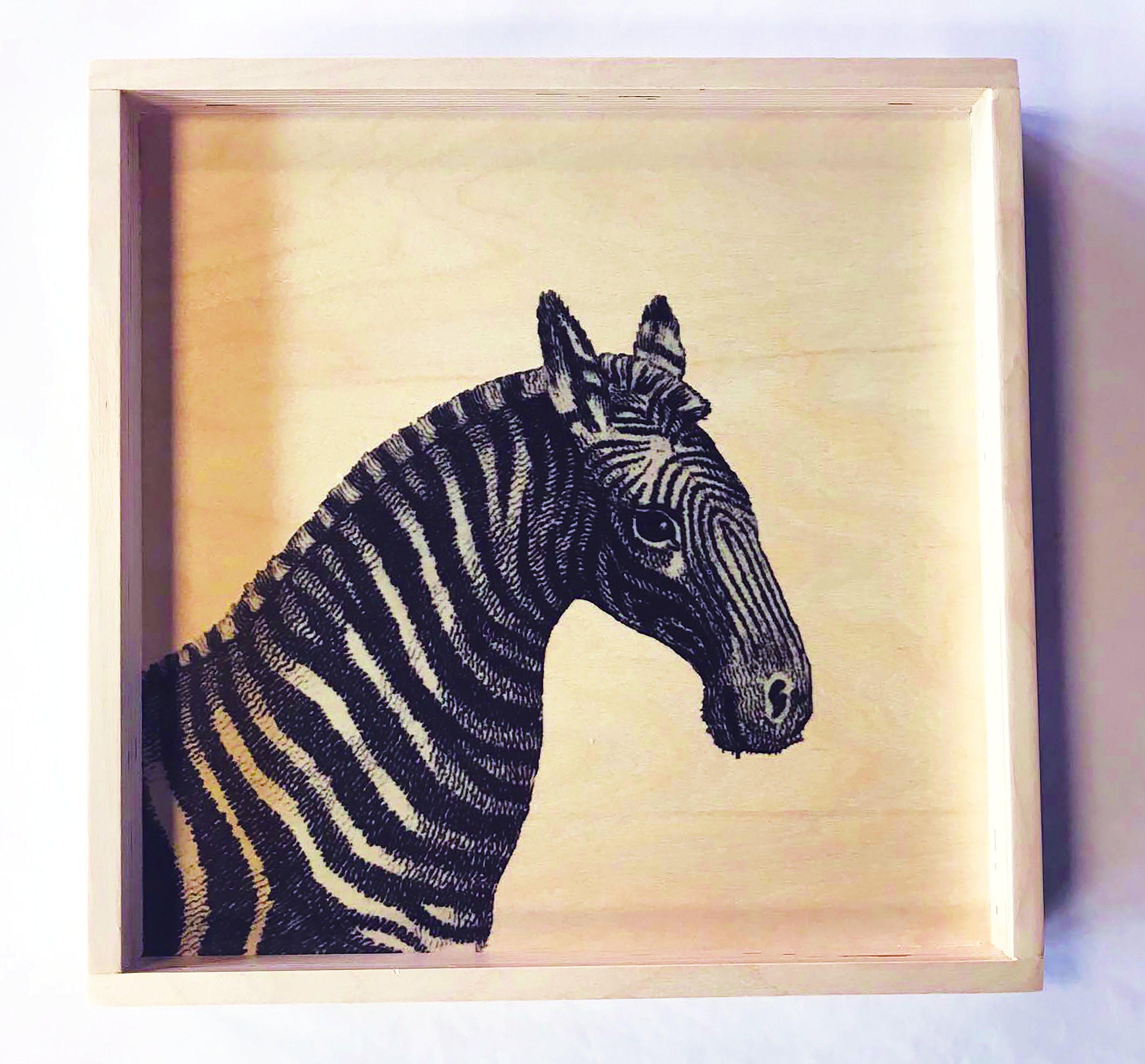 Wood Serving Tray Zebra Print Tray Black White Stripes - Etsy