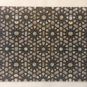 Arabesque Pattern Placemat, Arabian Pattern Print, Pearl Print, Thin ...