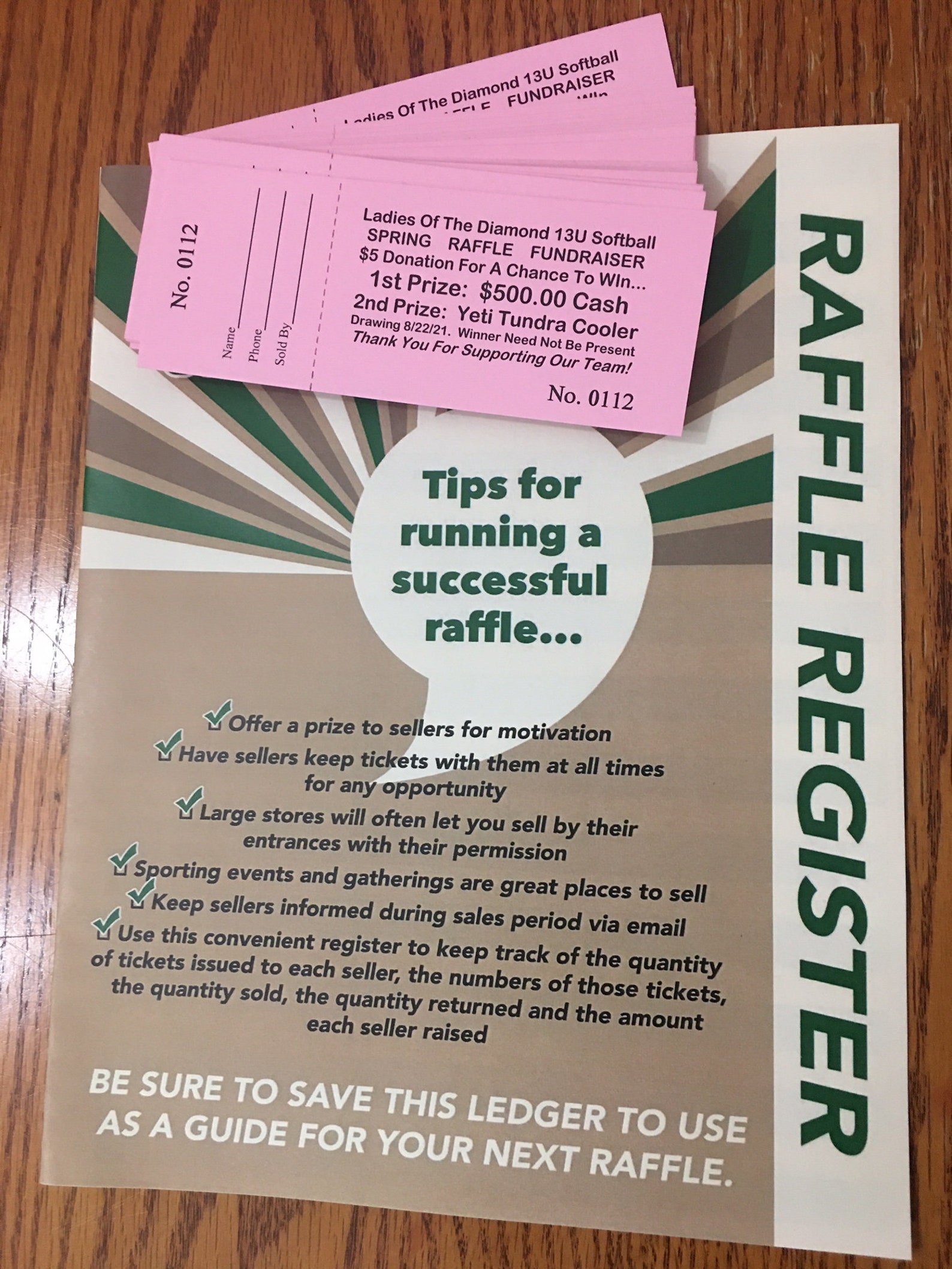 1000 Custom Printed Raffle Tickets for Your Fundraiser. Card - Etsy