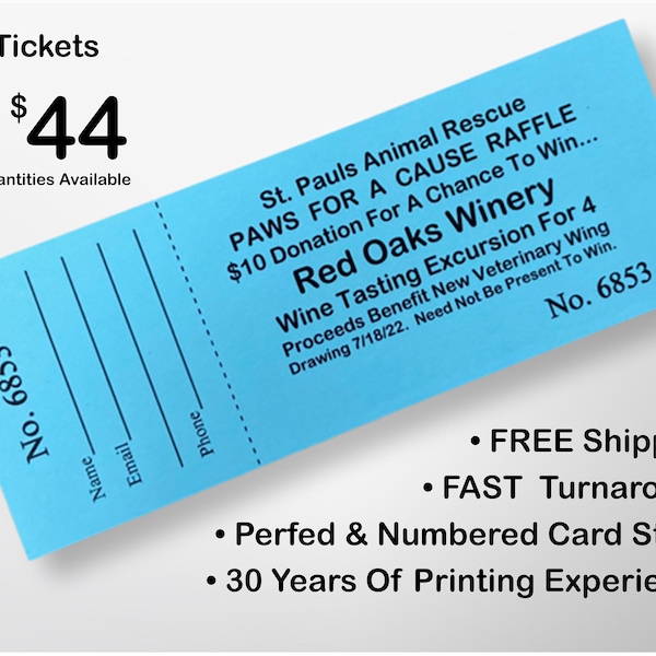 Raffle Tickets - Etsy