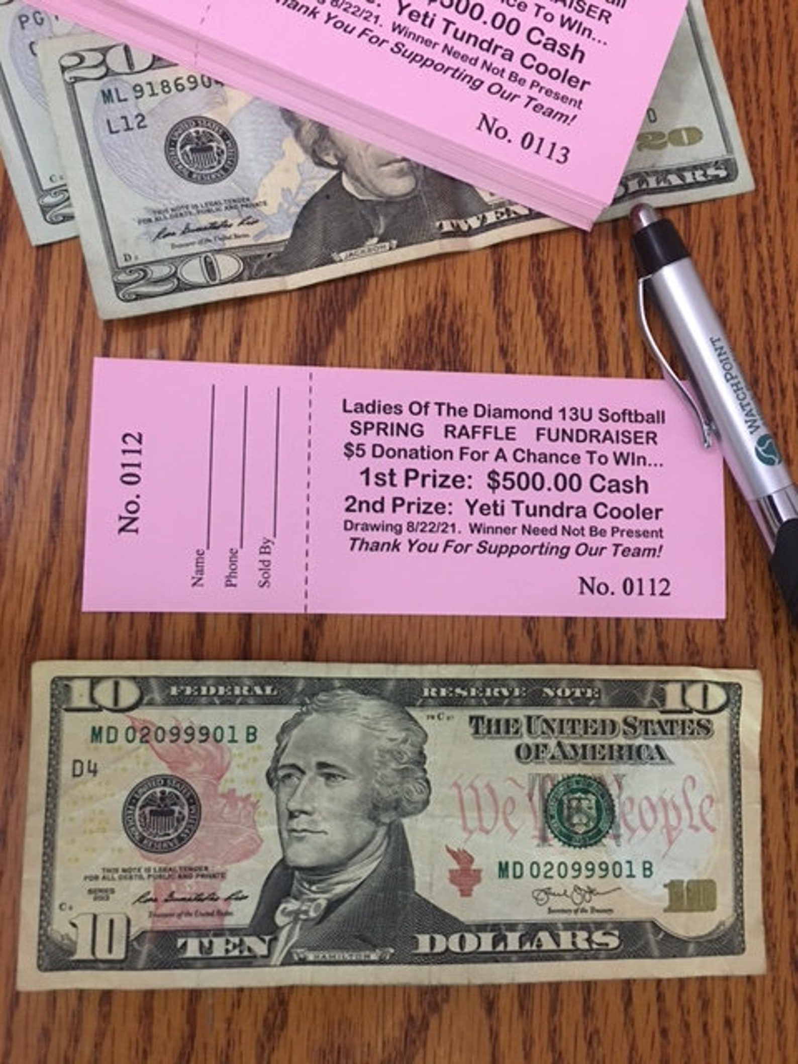 1000 Custom Printed Raffle Tickets for Your Fundraiser. Card - Etsy