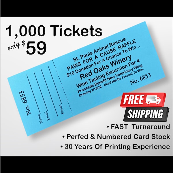 Raffle Tickets - Etsy