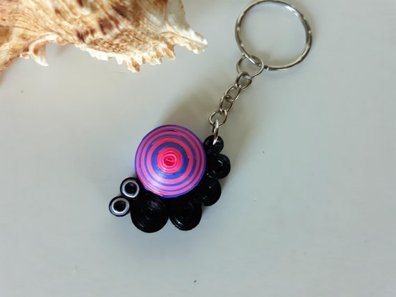 Snail key chain Snail key ring Quilled Snail key chain | Etsy