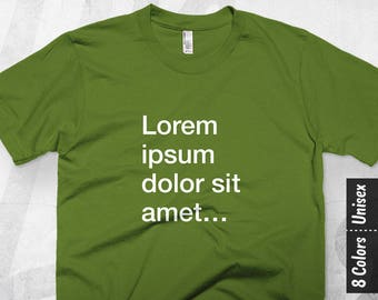 Lorem Ipsum Shirt - Etsy