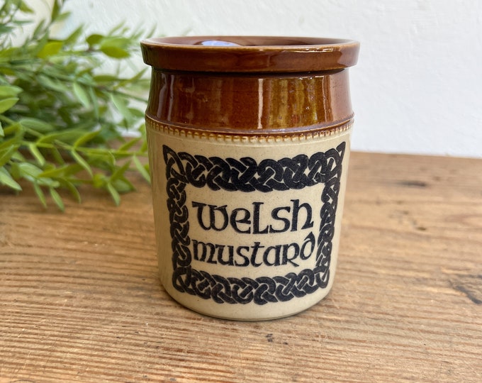 Antique Pearsons of Chesterfield England, Welsh Mustard Stoneware Crock ...