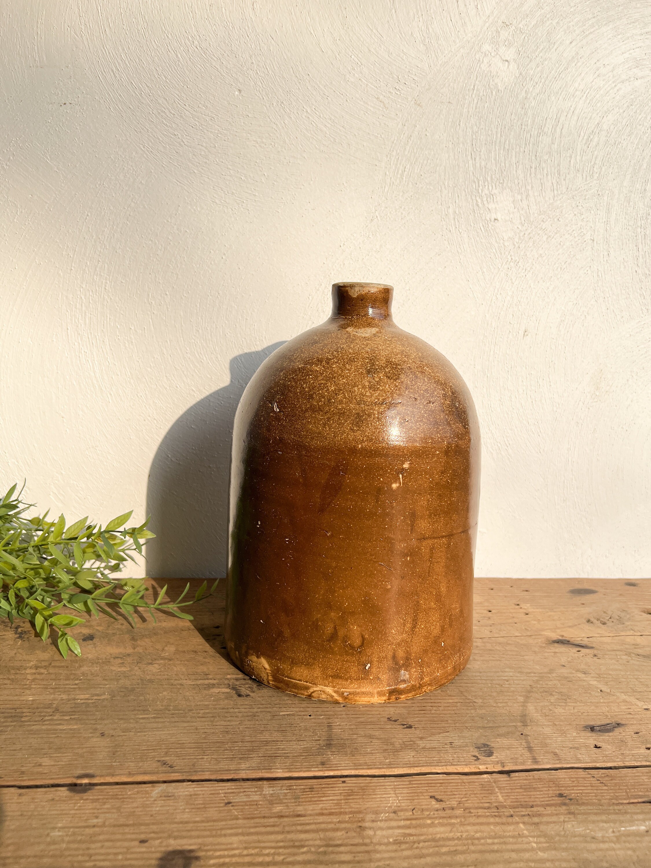 Antique Stoneware Jug Primitive Crocks, Vintage Pottery, Home Decor ...