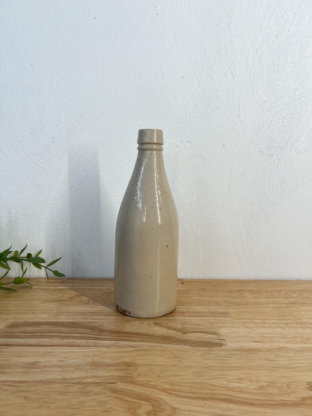 Antique Stoneware Bottle – Rustic Farmhouse Decor – Primitive Pottery ...