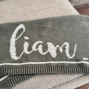 Custom Crocheted Name Blanket - Etsy