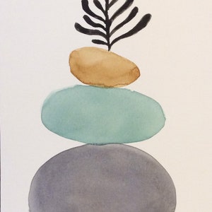 Abstract Zen Original Watercolour Painting Original Painting | Etsy
