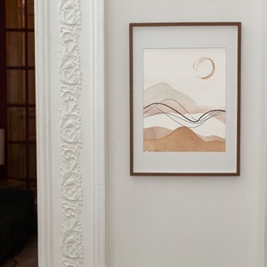 Abstract Landscape Pastel and Neutral Watercolour Print Living - Etsy